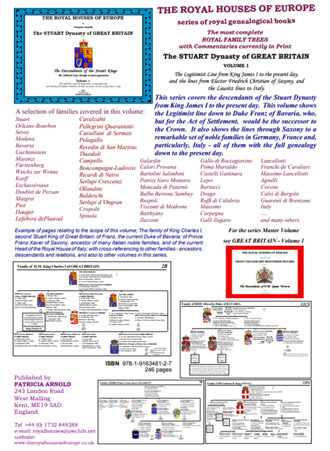 THE ROYAL HOUSES OF EUROPE - STUART Volume 1 – The Royal Houses of Europe